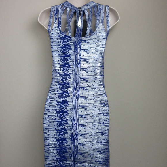 Sara Boo | Dresses | Sara Boo Royal Blue Metallic Bodycon Dress Size S ...